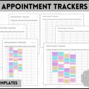 Appointment Tracker Printable, 15 Minute, Salon Planner, Therapist Appt ...