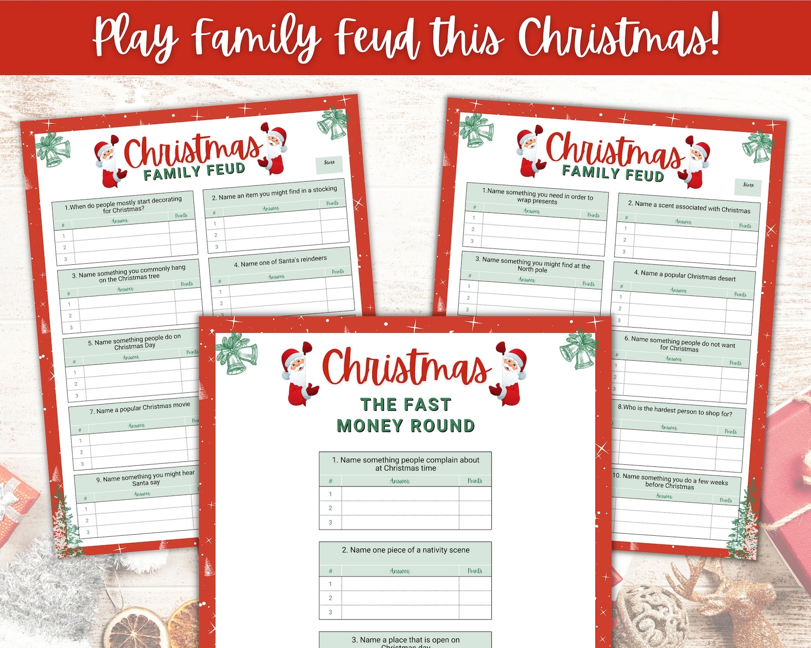Holiday Party Games BUNDLE 13 Christmas Game Printables Fun | Etsy