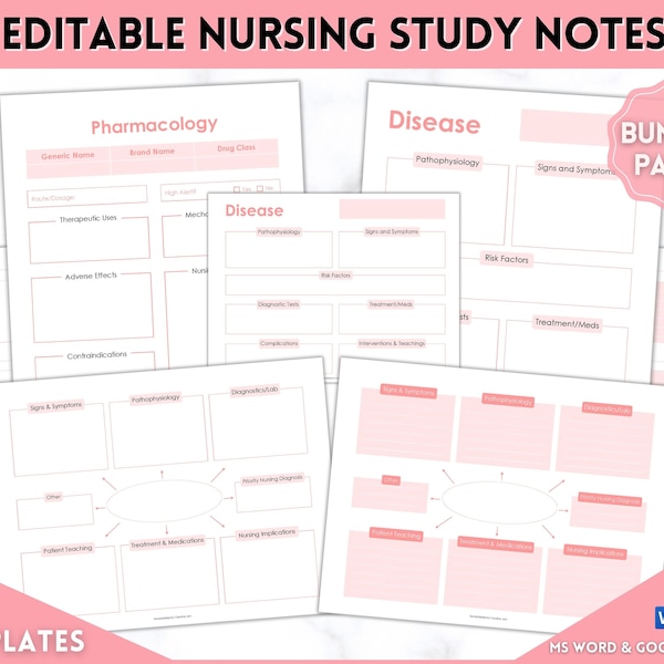 Nursing Card Template - Etsy