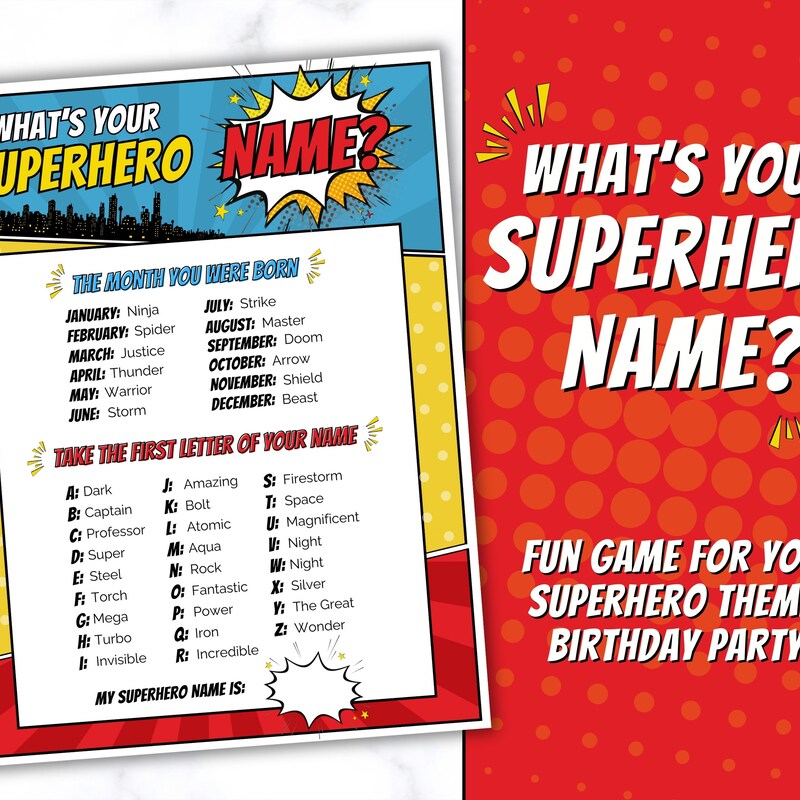 Superhero Decoration - Etsy