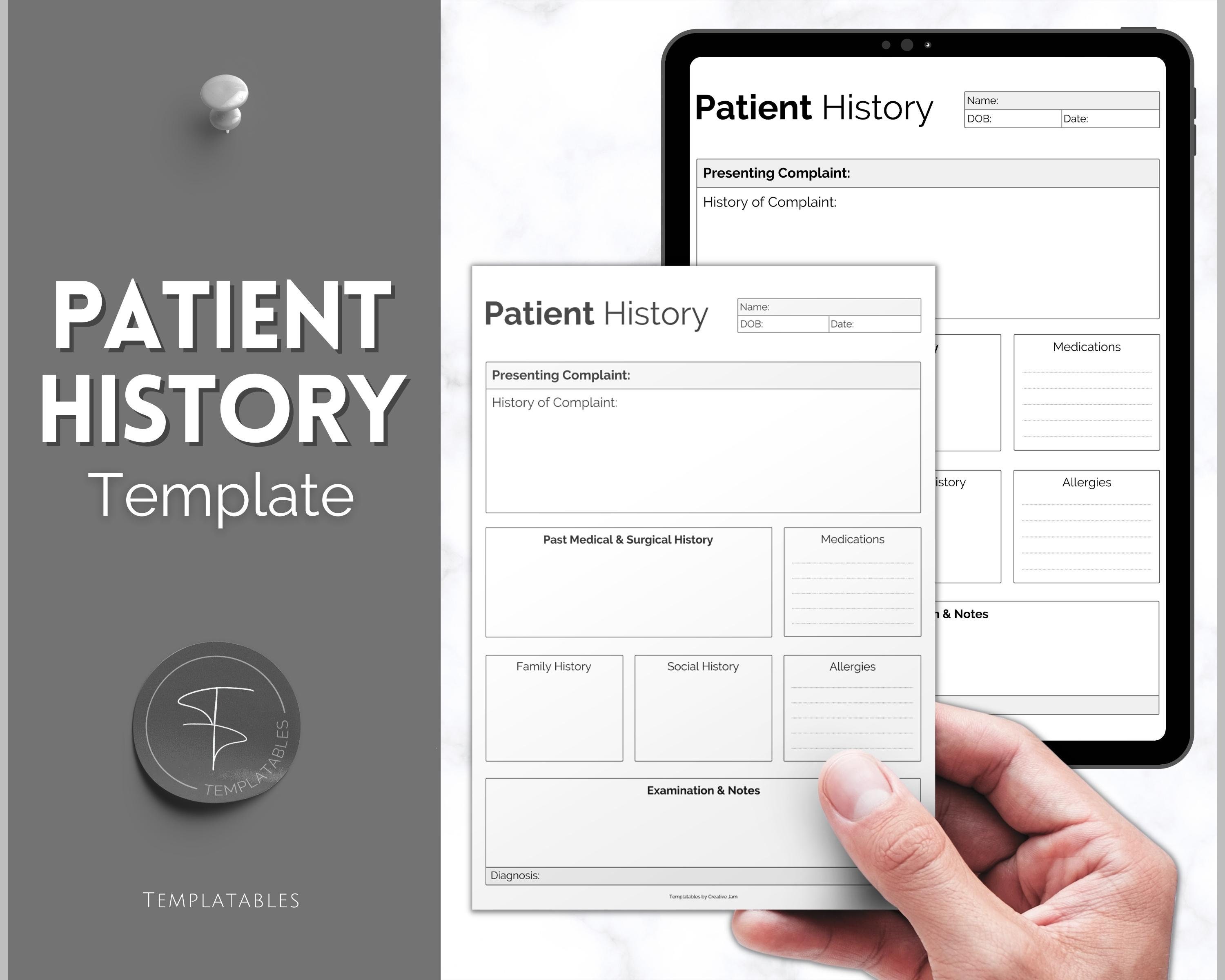 Patient History Sheet Printable Medical History Patient - Etsy