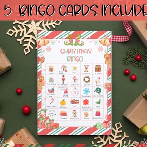Christmas Bingo Cards, Holiday Bingo Game, 25 Printable Bingo Cards ...