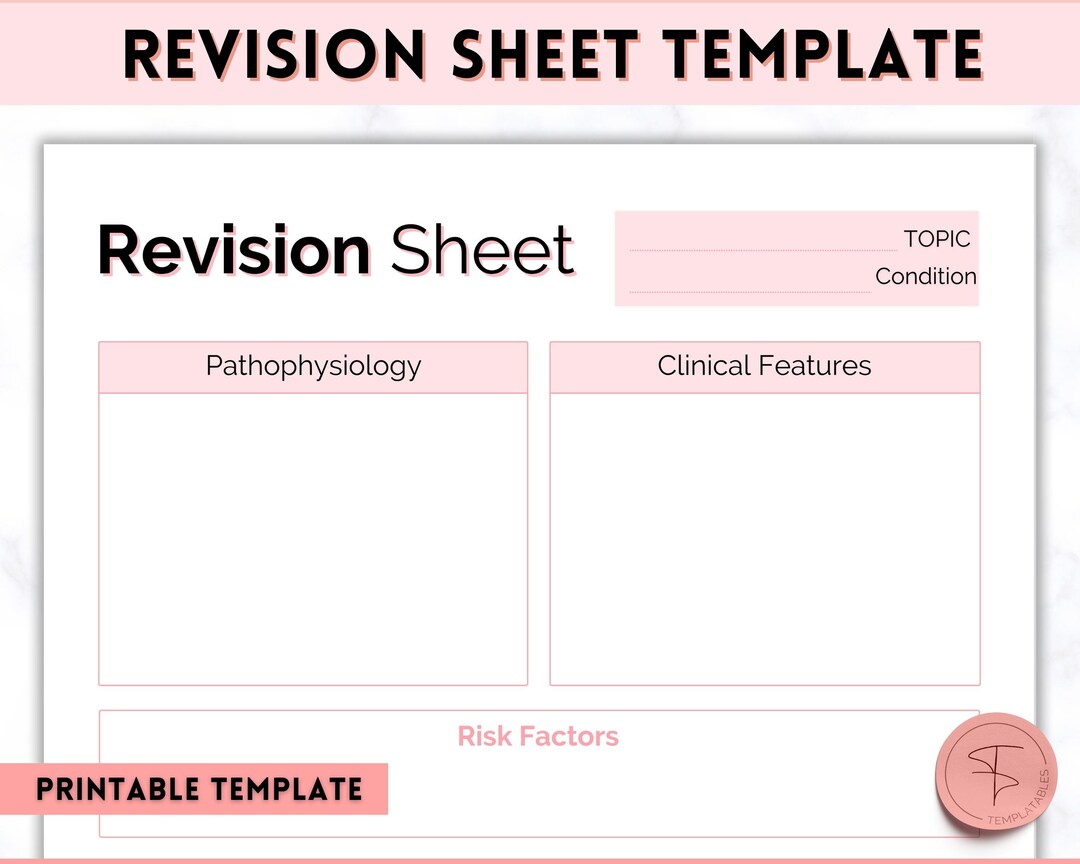 Medicine Revision Sheets, Nursing School, Medical & Nursing Students ...