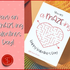You're Amazing Valentine Card! Printable Valentines Day Gift, Maze ...