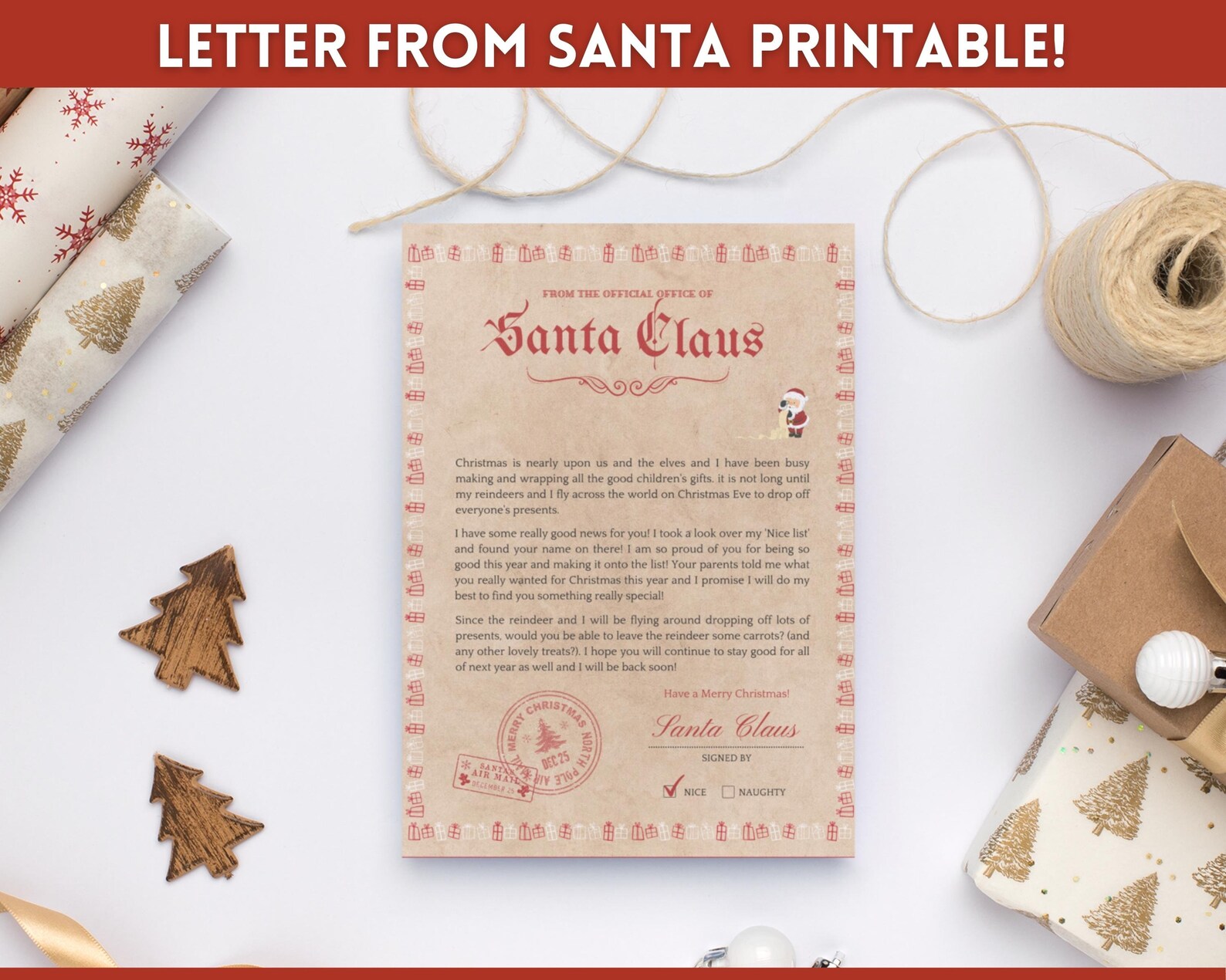 Santa Letter BUNDLE! Letter From Santa, Nice List Certificate, Letter ...