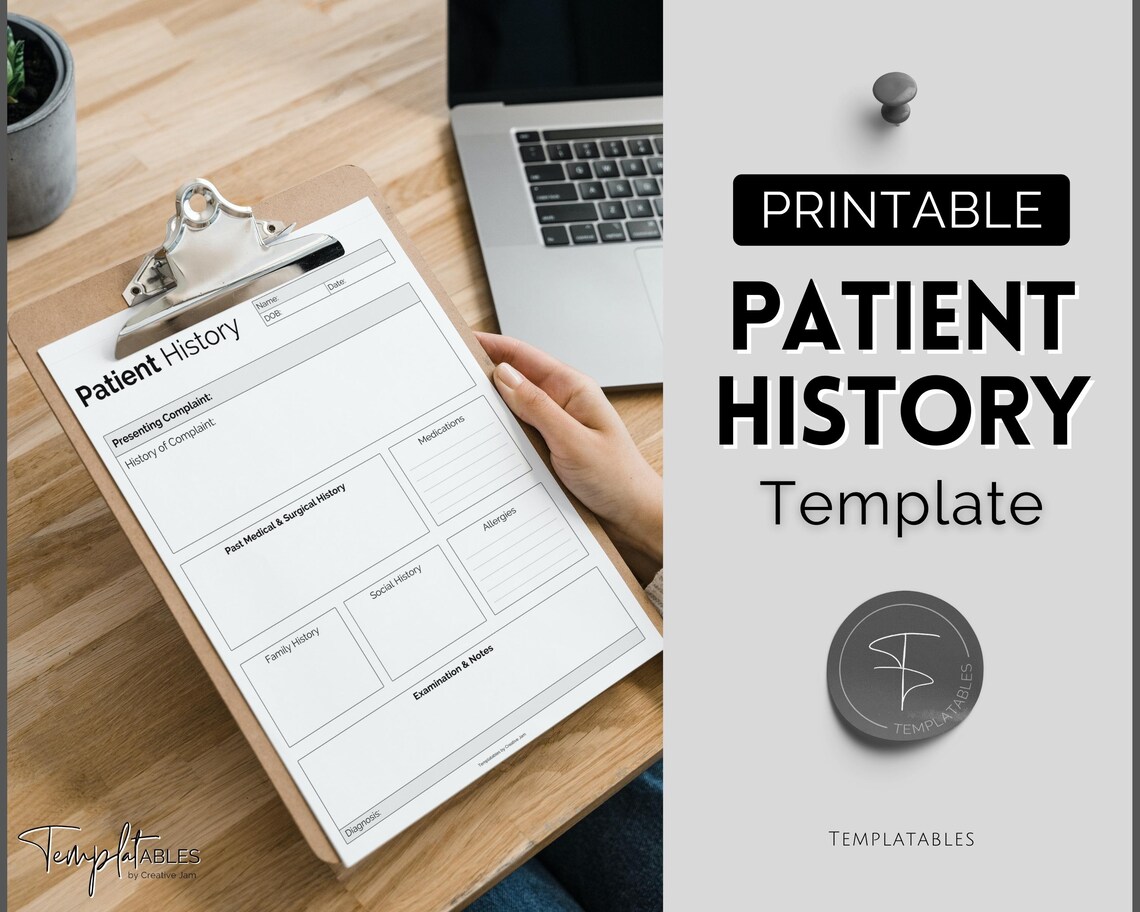 Patient History Sheet, Printable Medical History Patient Report Sheet ...