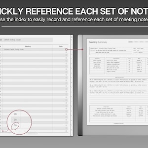 Template for Remarkable 2, Digital Meeting Minutes, Meeting Agenda ...