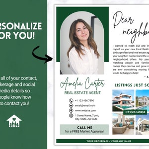 Real Estate Agent Letter Realtor Introduction Template New - Etsy