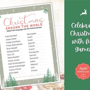 Christmas Around the World Game! Holiday Game Printables, Xmas Party ...