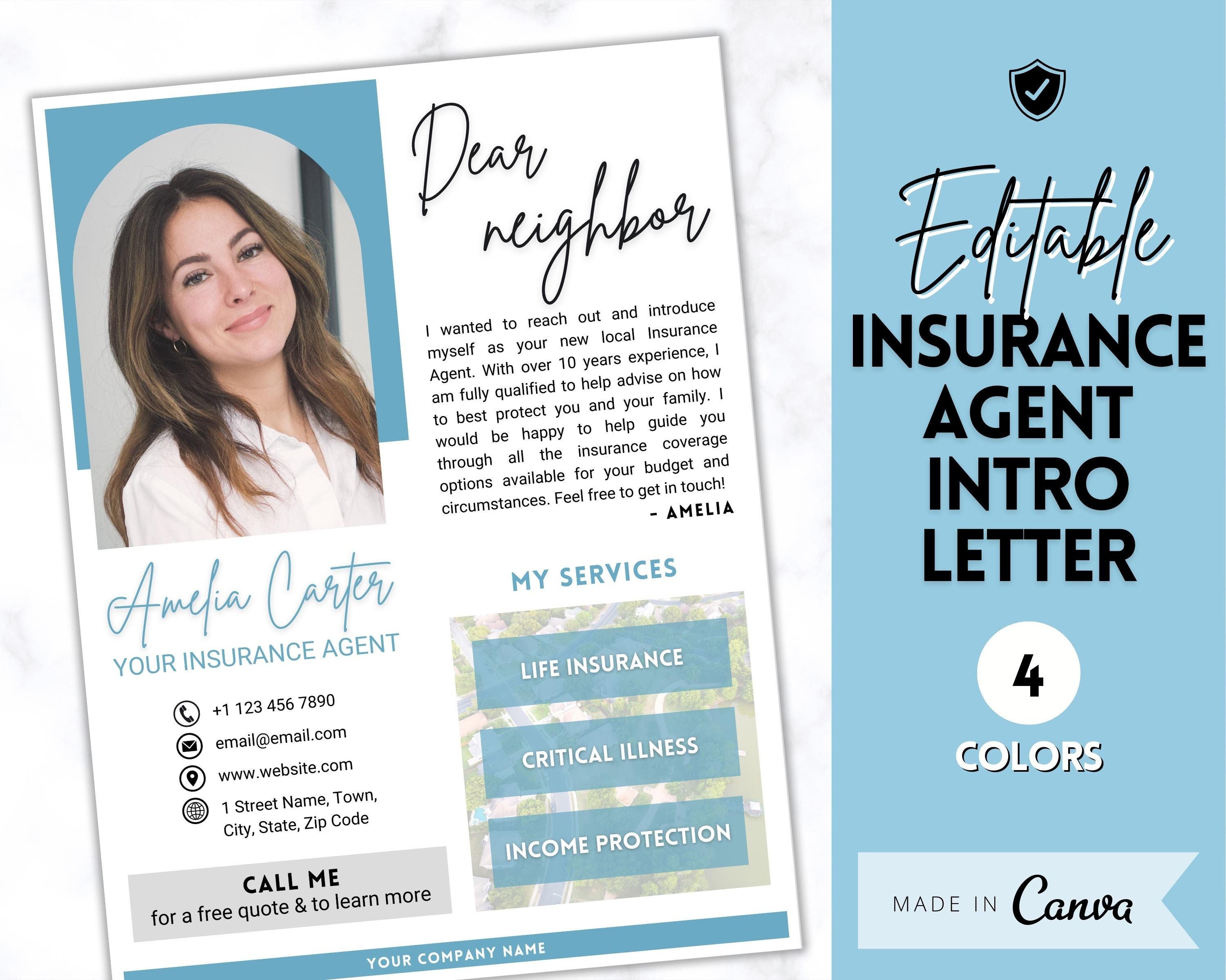 Insurance Broker Introduction Flyer Template, Life Insurance, Mortgage ...