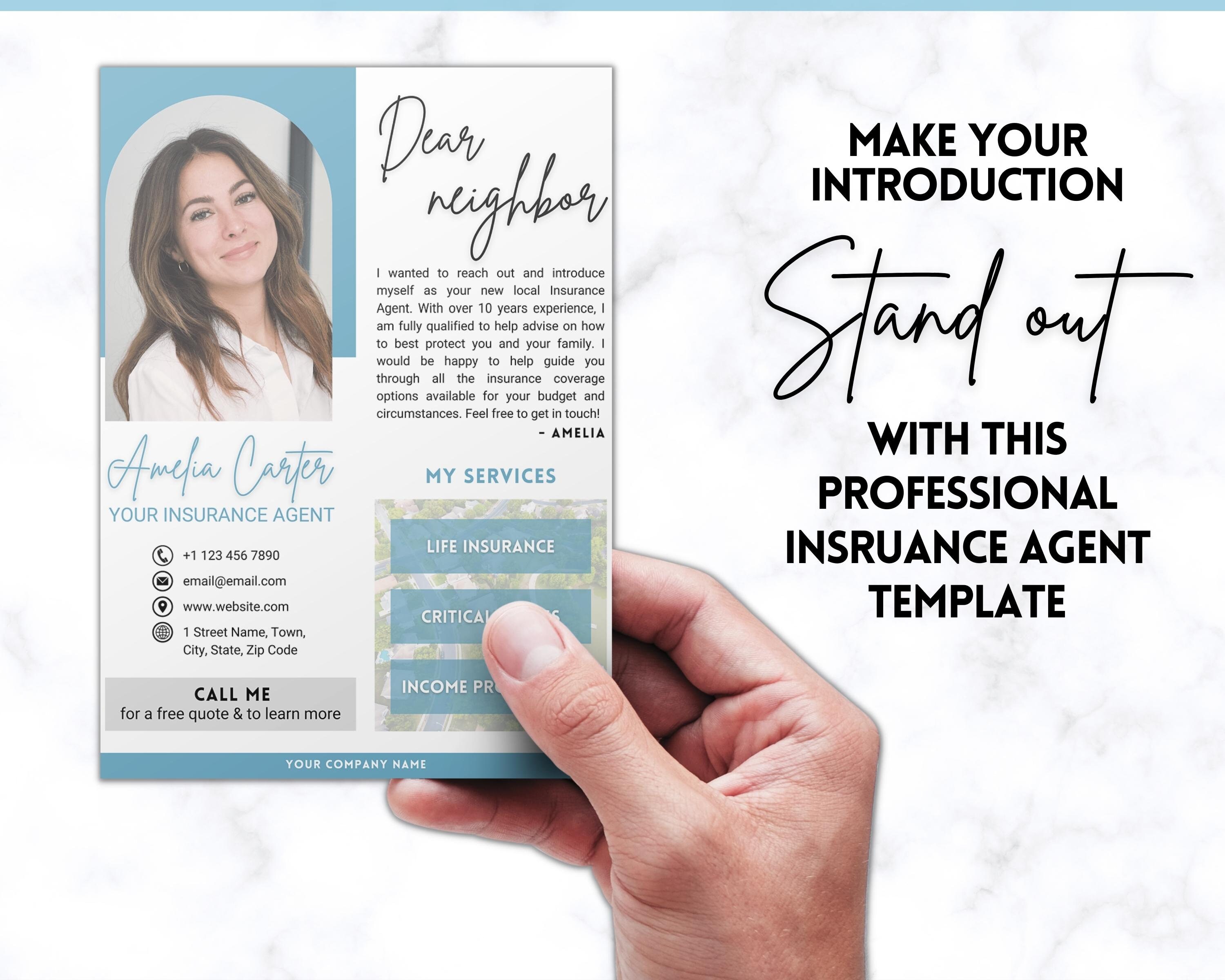 Insurance Broker Introduction Flyer Template, Life Insurance, Mortgage ...