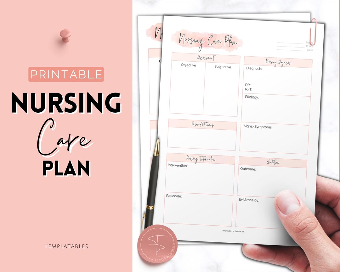 Nursing Care Plan Template, Printable Nursing Notes Assessment, Nursing ...