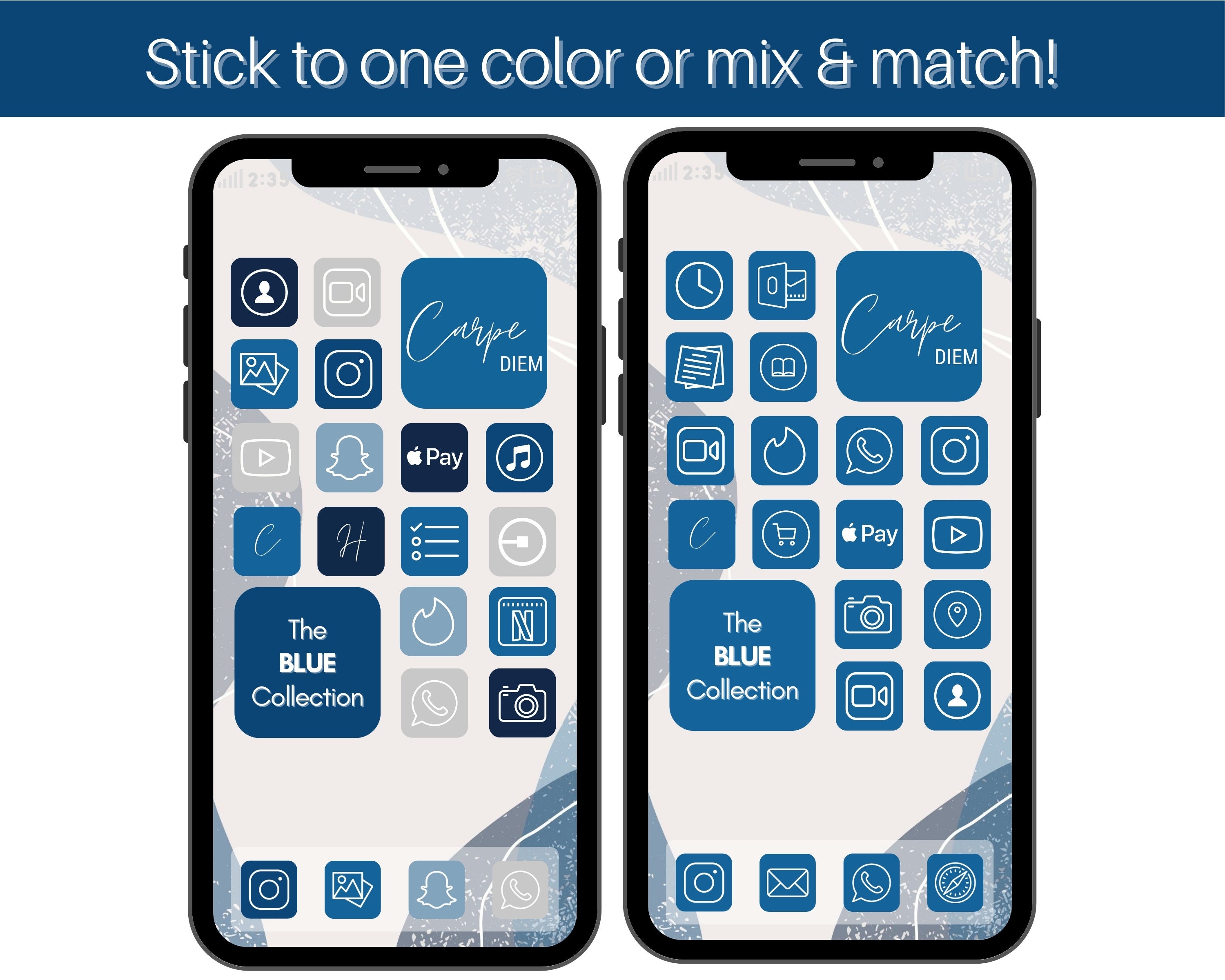 App Icons, NAVY BLUE Ios 14 App Icon Bundle! Blue, Gray, 850 Homescreen ...