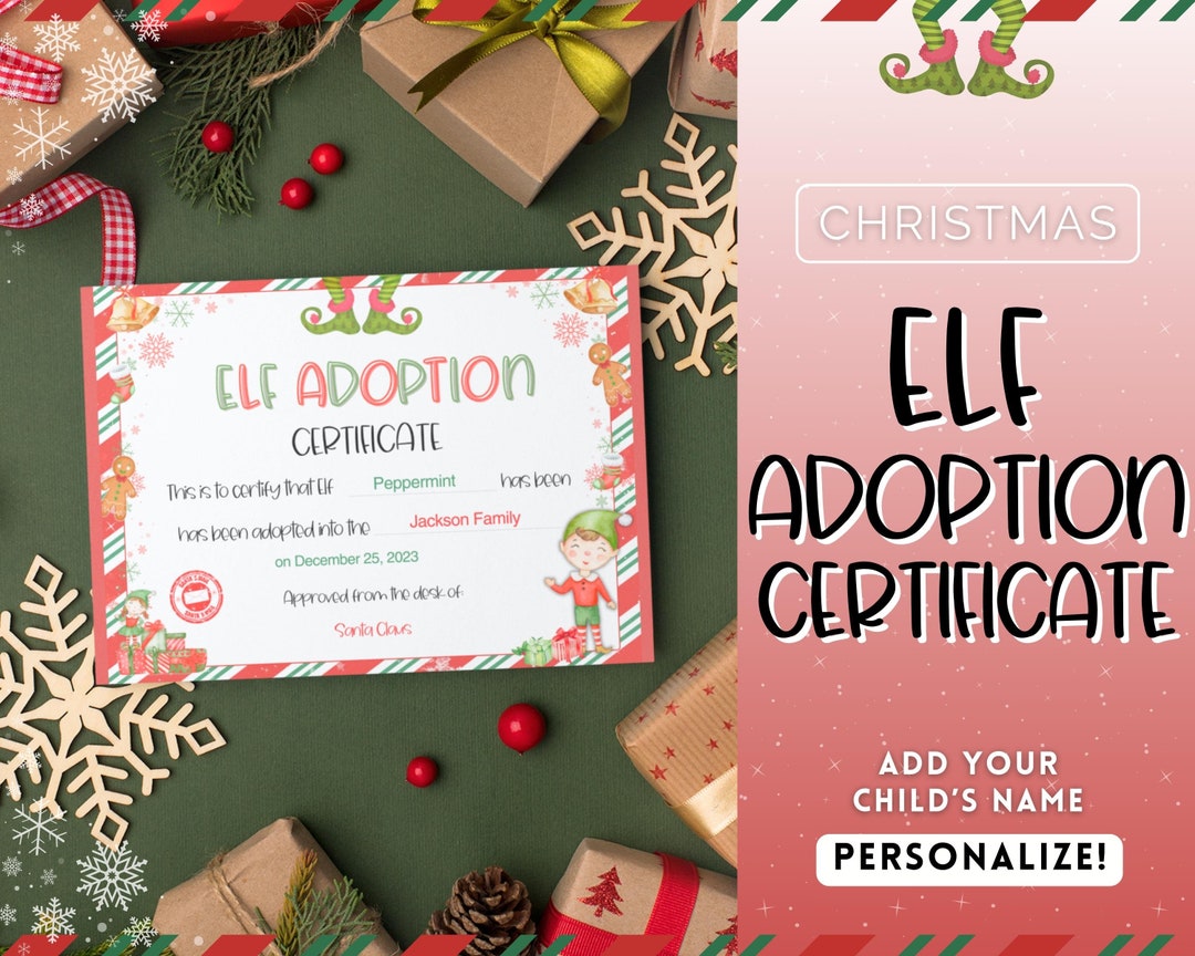 EDITABLE Elf Adoption Certificate, Elf Welcome Kit, Elf Arrival Letter ...