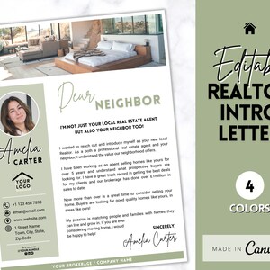 Realtor Introduction Letter, Real Estate Agent Template, New Agent ...