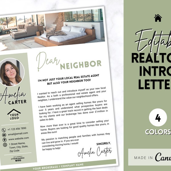 Realtor Neighbor Template Letter - Etsy
