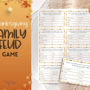 Thanksgiving Friendly Feud Game, Thanksgiving Family Feud Games, Family ...