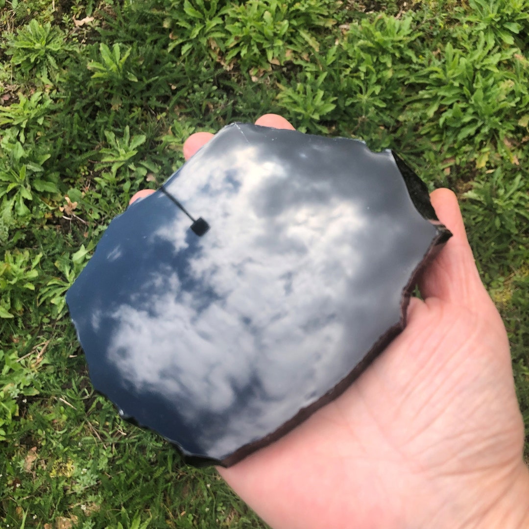 Black Obsidian Magic Mirror 274 Grams - Etsy