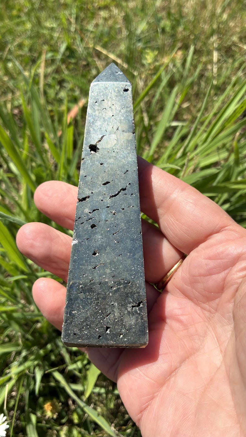Pyrite Obelisk Tower, 242 Grams - Etsy