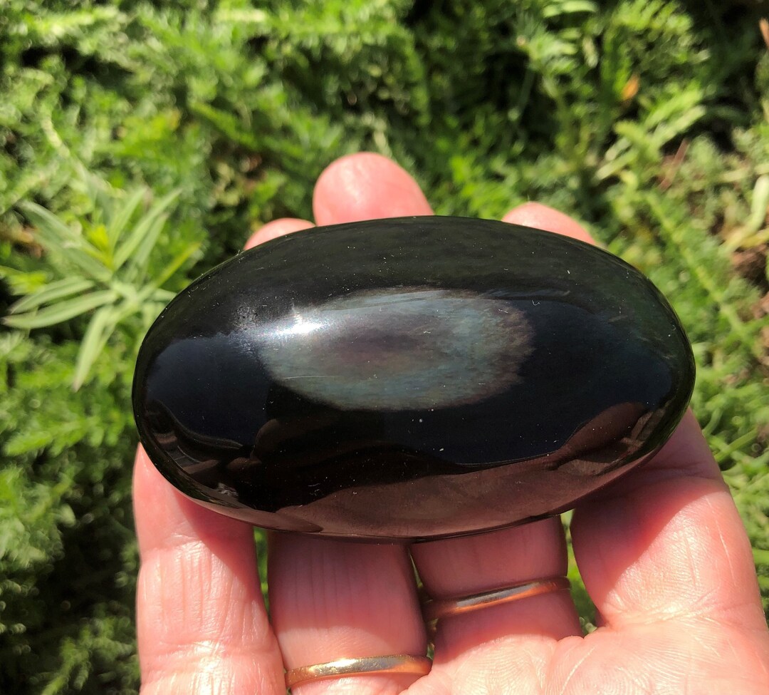 Obsidian Celestial Eye Rainbow Pebble 90 Grams - Etsy