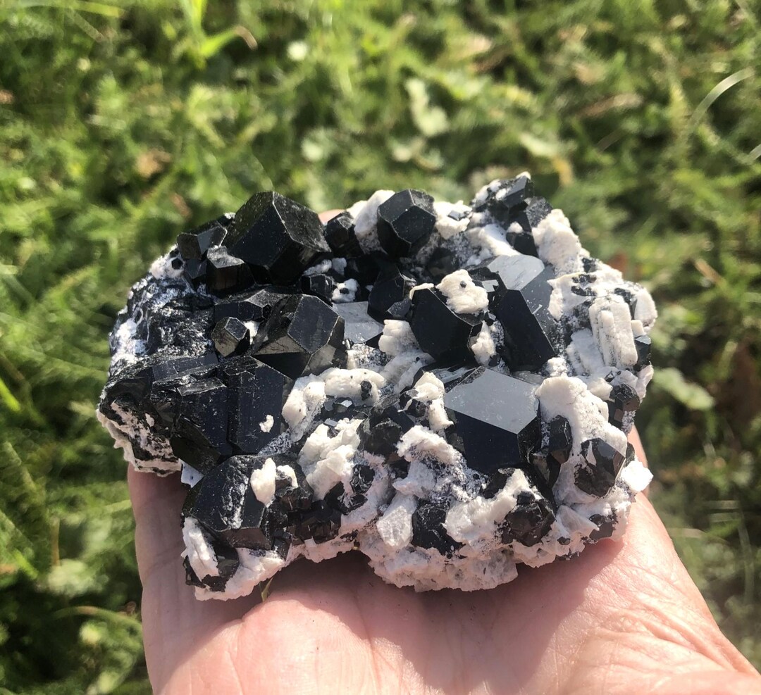 Black Tourmaline and Feldspar Quartz, Namibia, 242 Grams - Etsy