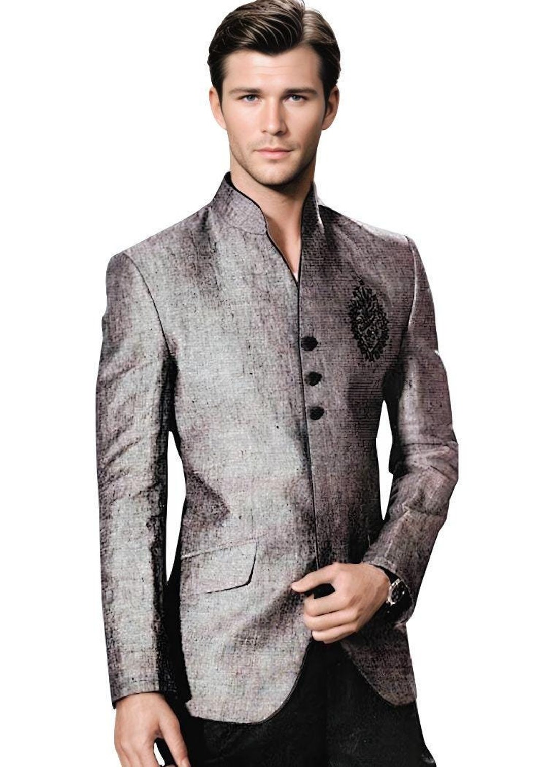 Grey Indo Western Sherwani for Men | Indian Wedding Outfit | Stylish ...