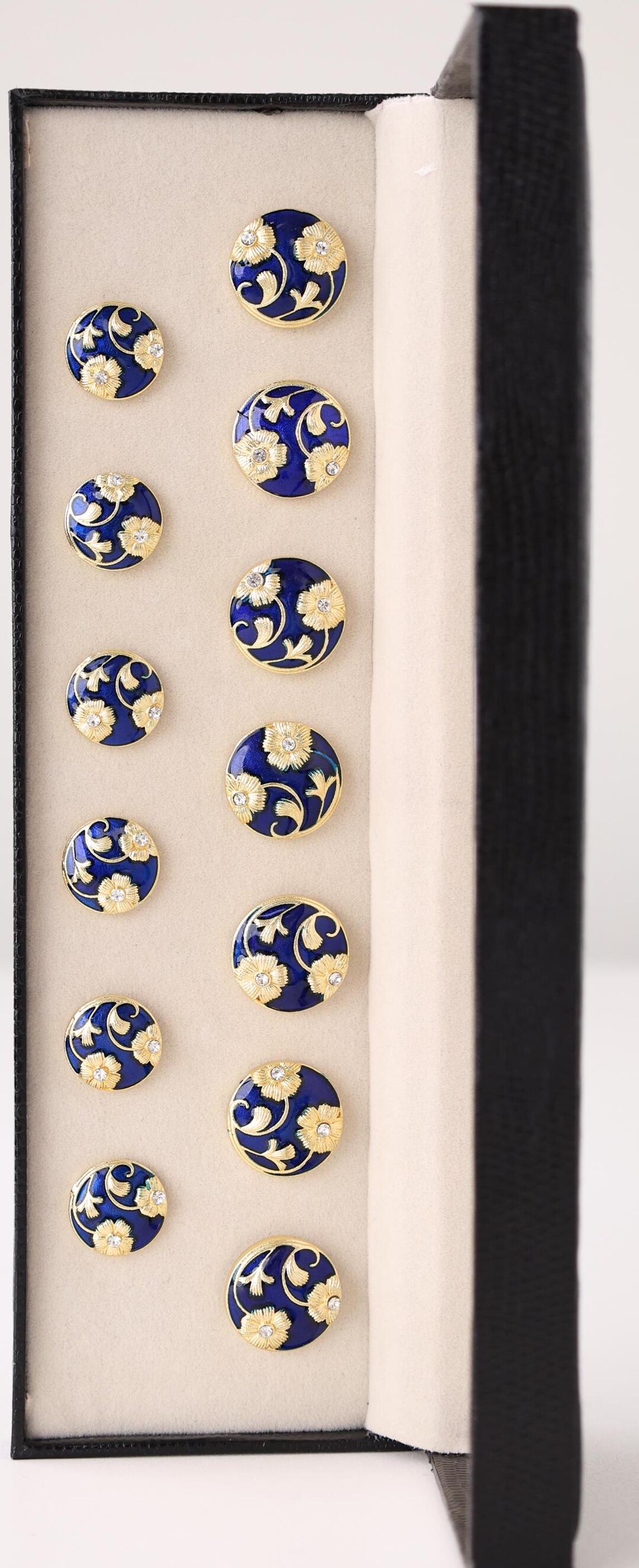 Elegant Gold and Blue Buttons – 13-piece Premium Set - Etsy