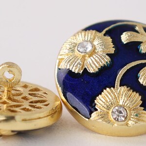 Elegant Gold and Blue Buttons – 13-piece Premium Set - Etsy