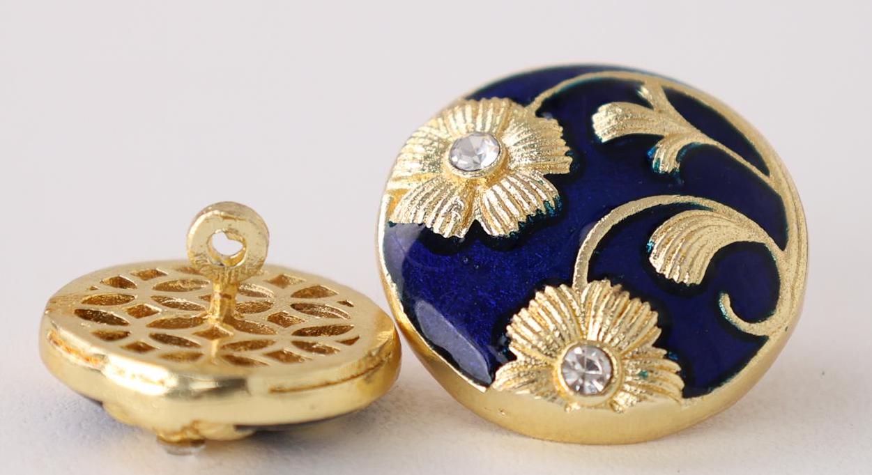 Elegant Gold and Blue Buttons – 13-piece Premium Set - Etsy