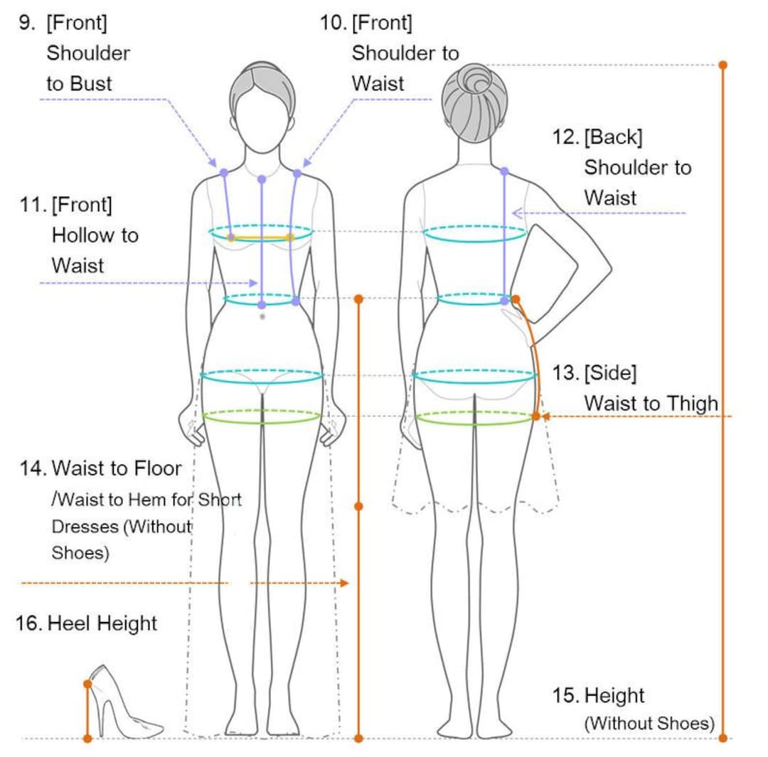 Wedding Dress / Measuring Guide / How to Take Measurements. - Etsy Wedding Dress / Measuring Guide / How to Take Measurements. - Etsy