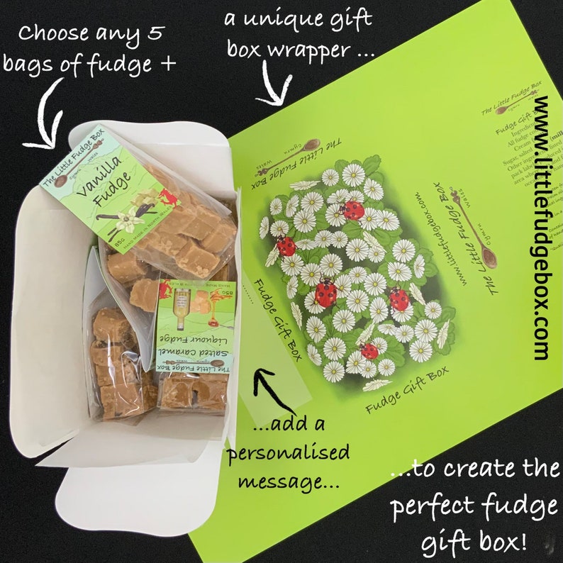 Fudge Gift Box Daffodils Personalised 5 Flavours Handmade - Etsy UK