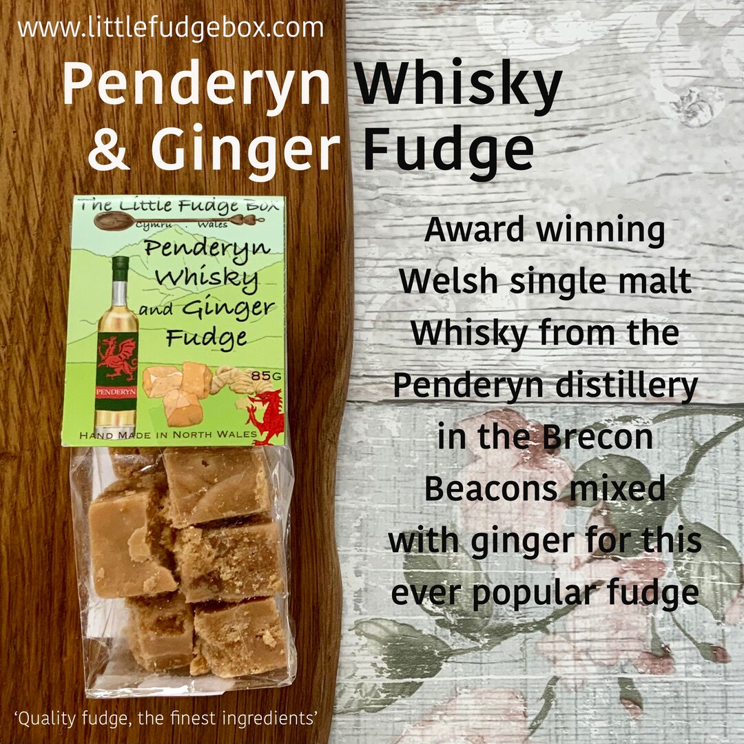 Penderyn Whisky and Ginger Fudge Handmade Welsh Gluten Free Welsh ...