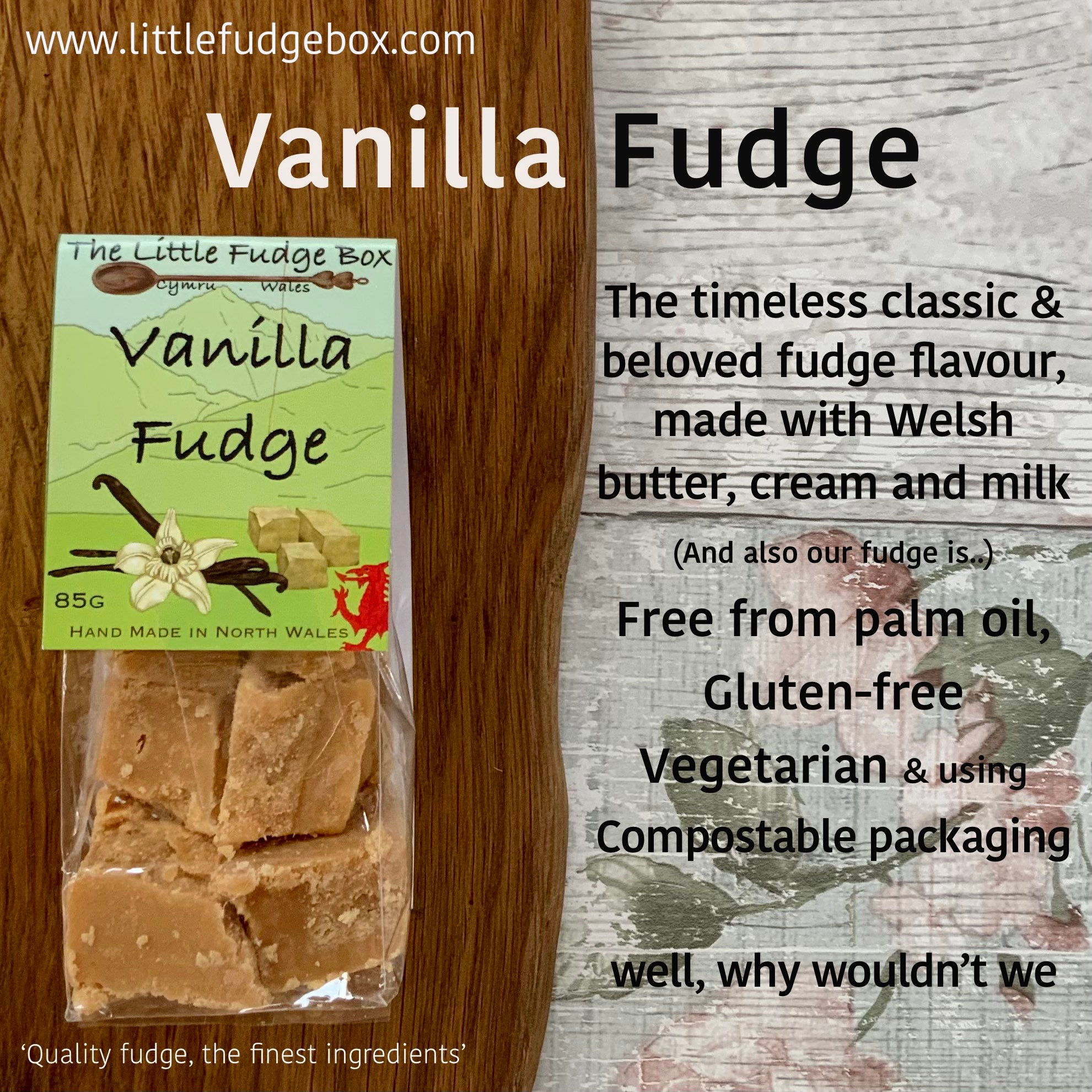 Vanilla Fudge Handmade Welsh Gluten Free Vegetarian - Etsy UK