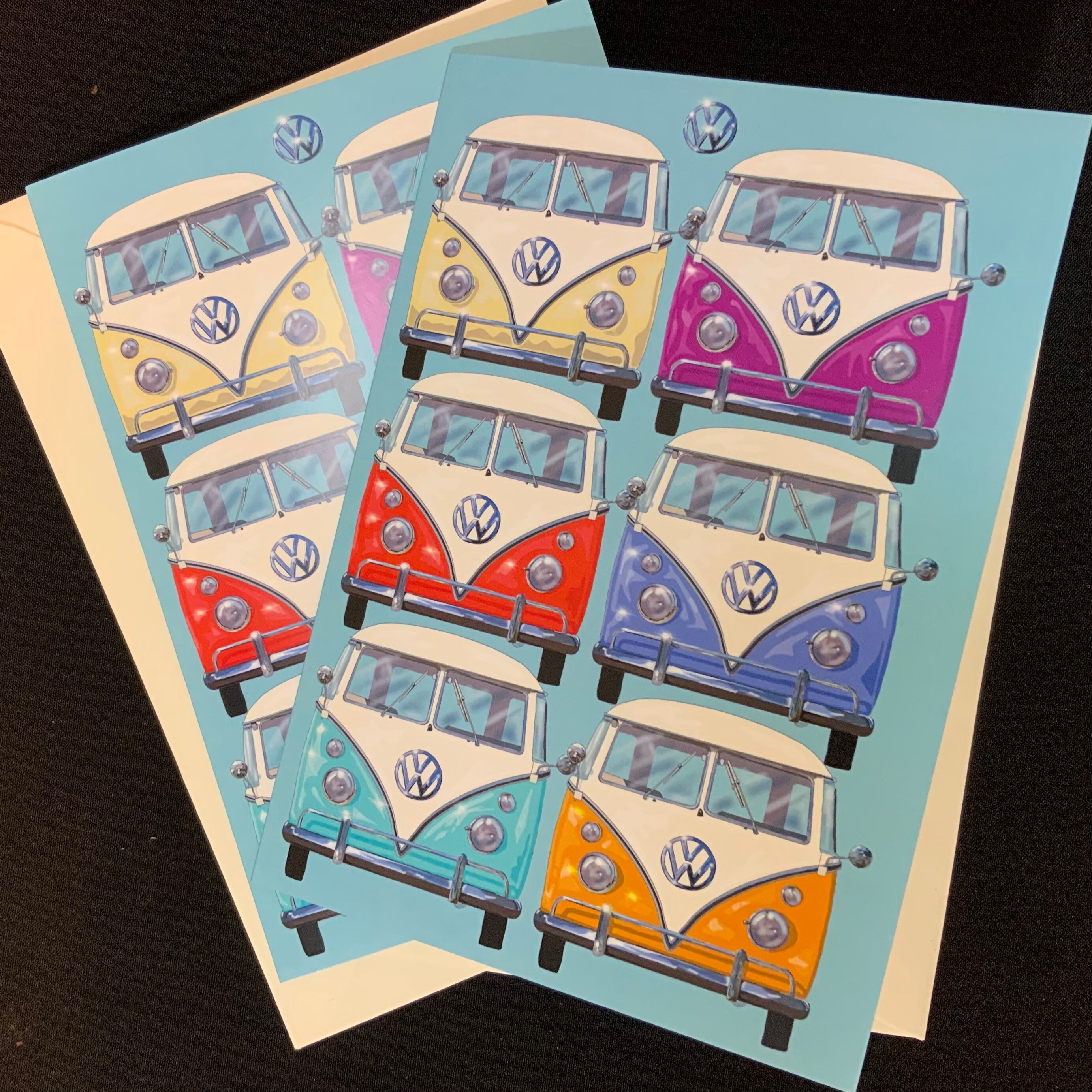 Vw Camper Van Greeting Card Any Celebration A5 Blank Inside Etsy