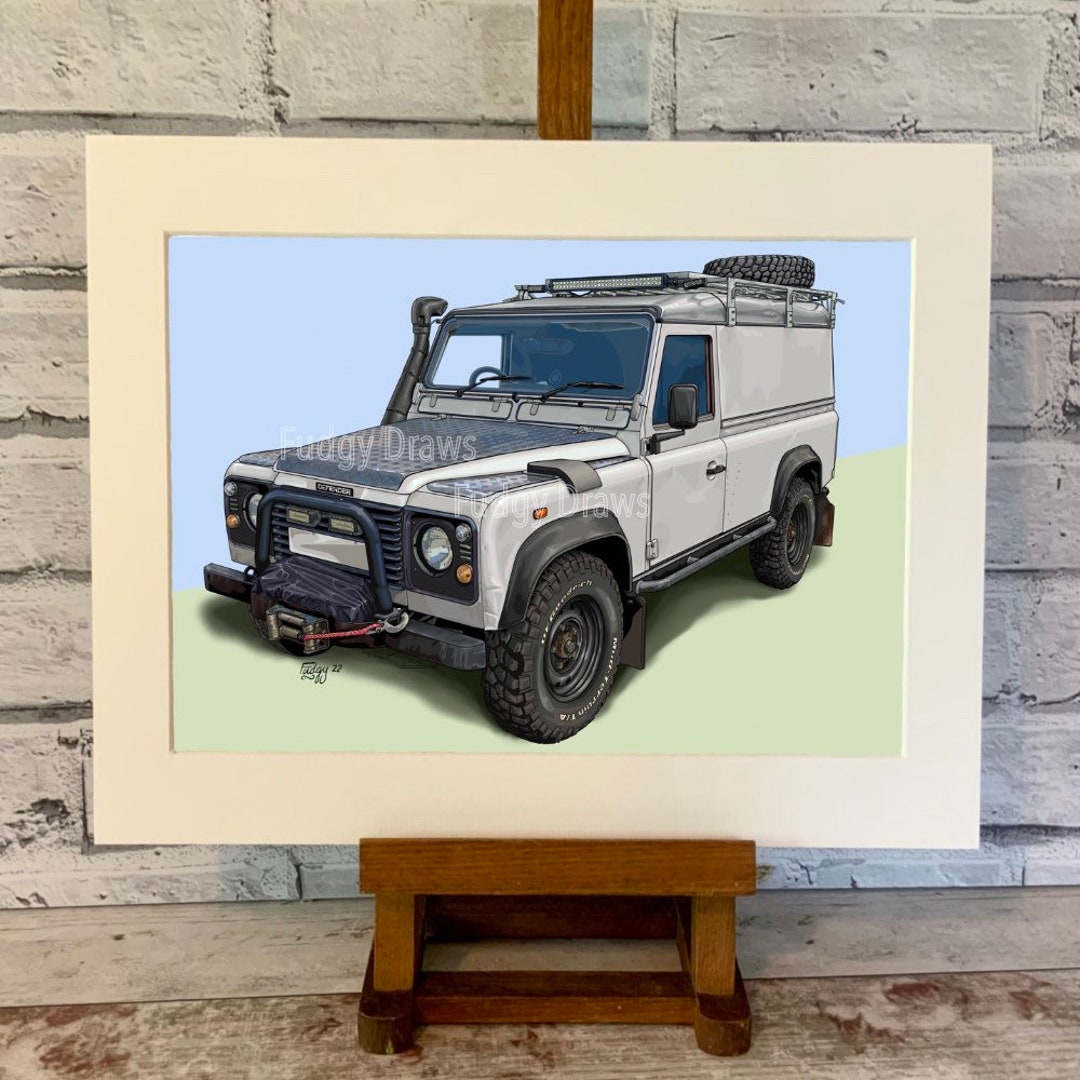 Land Rover silver defender print Christmas gift birthday - Etsy.de