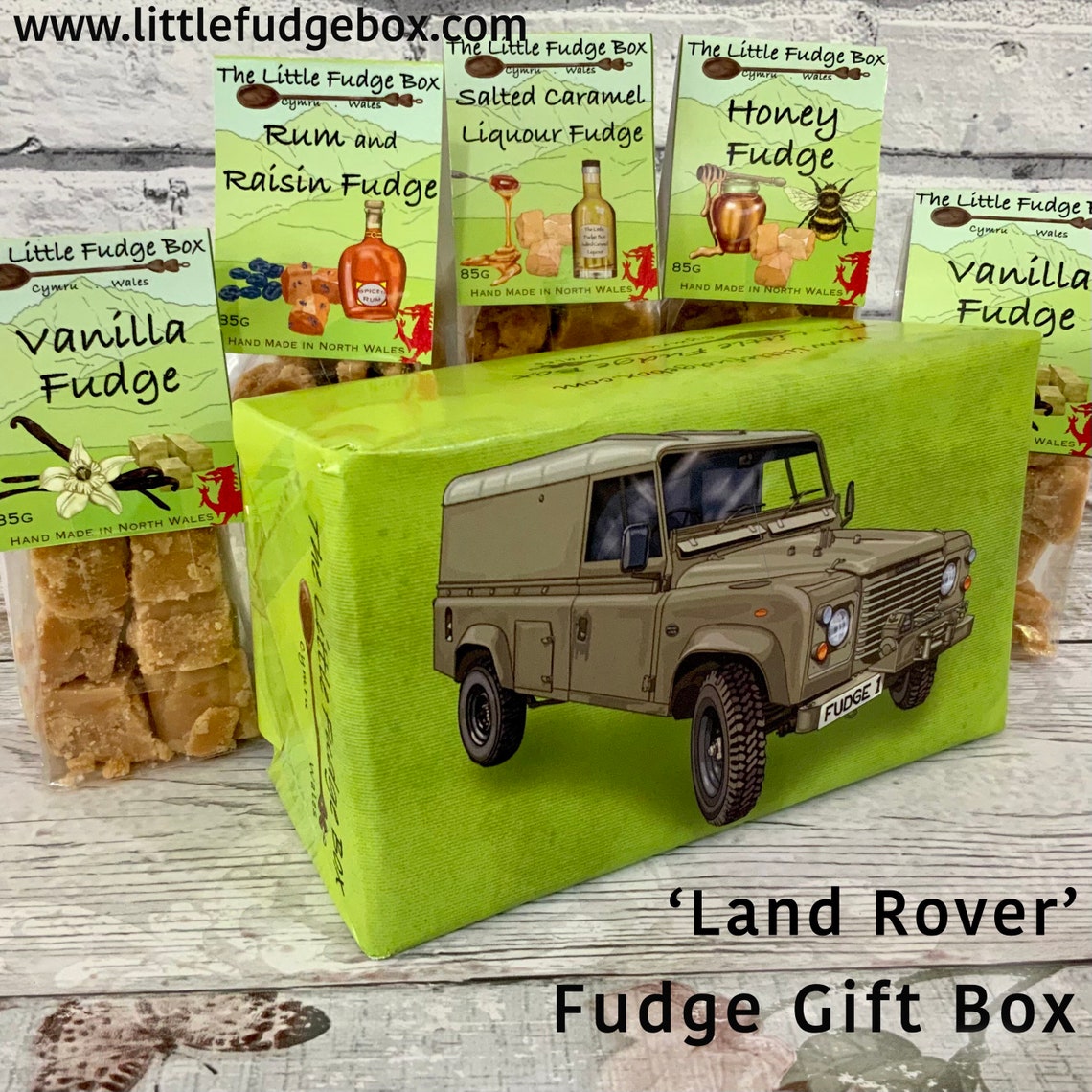 Fudge Gift Box land Rover Personalised 5 Flavours Hand Made - Etsy UK