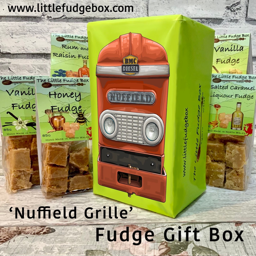 Nuffield Tractor Fudge Gift Box Tractor Personalised 5 Flavours Hand ...
