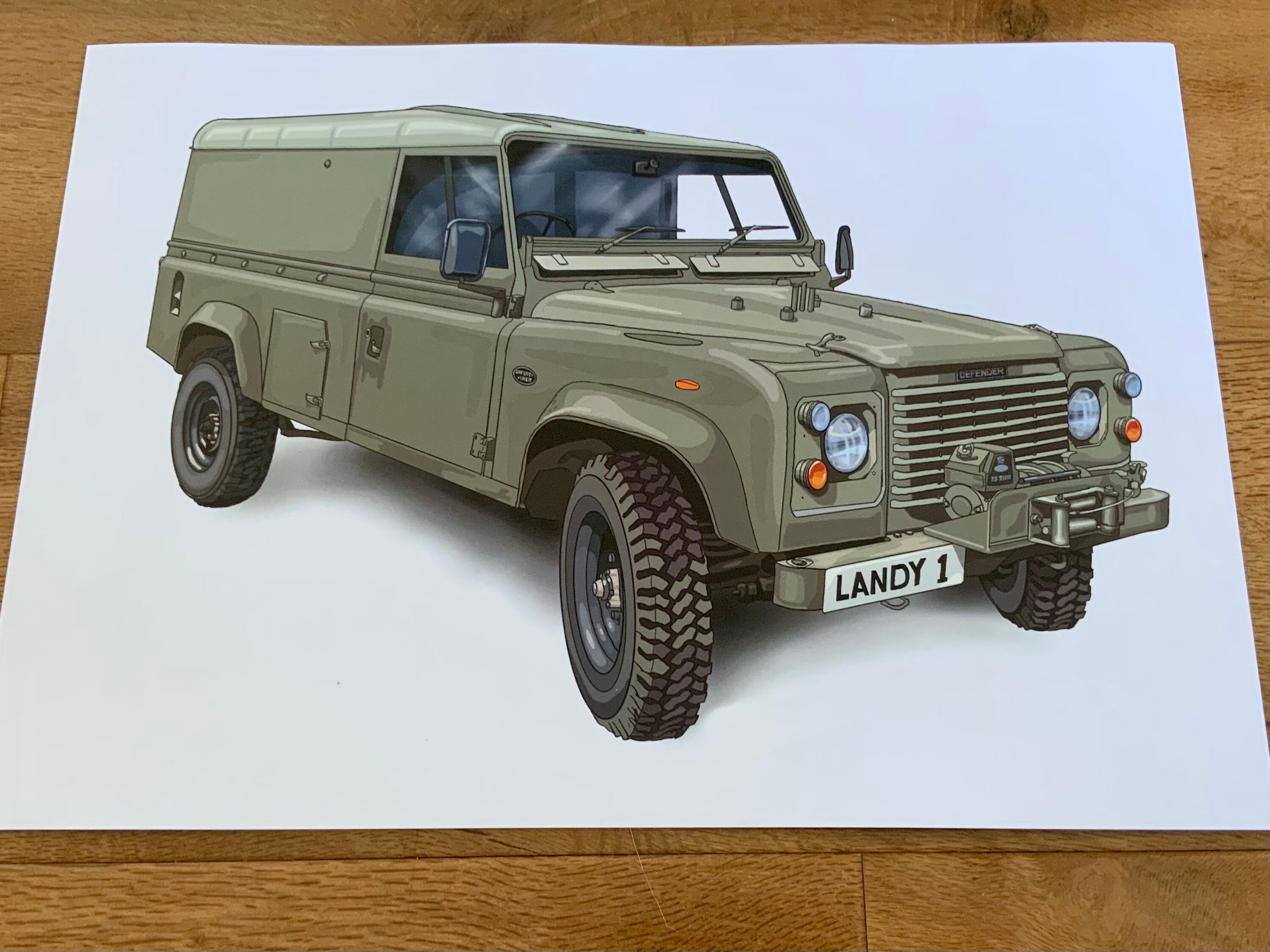 Land Rover Defender Wolf wall art a3 poster 4x4 gift | Etsy