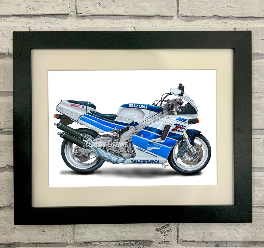 Suzuki RGV R250 Motorbike Art Gift Birthday Wedding Christmas Gift Home ...