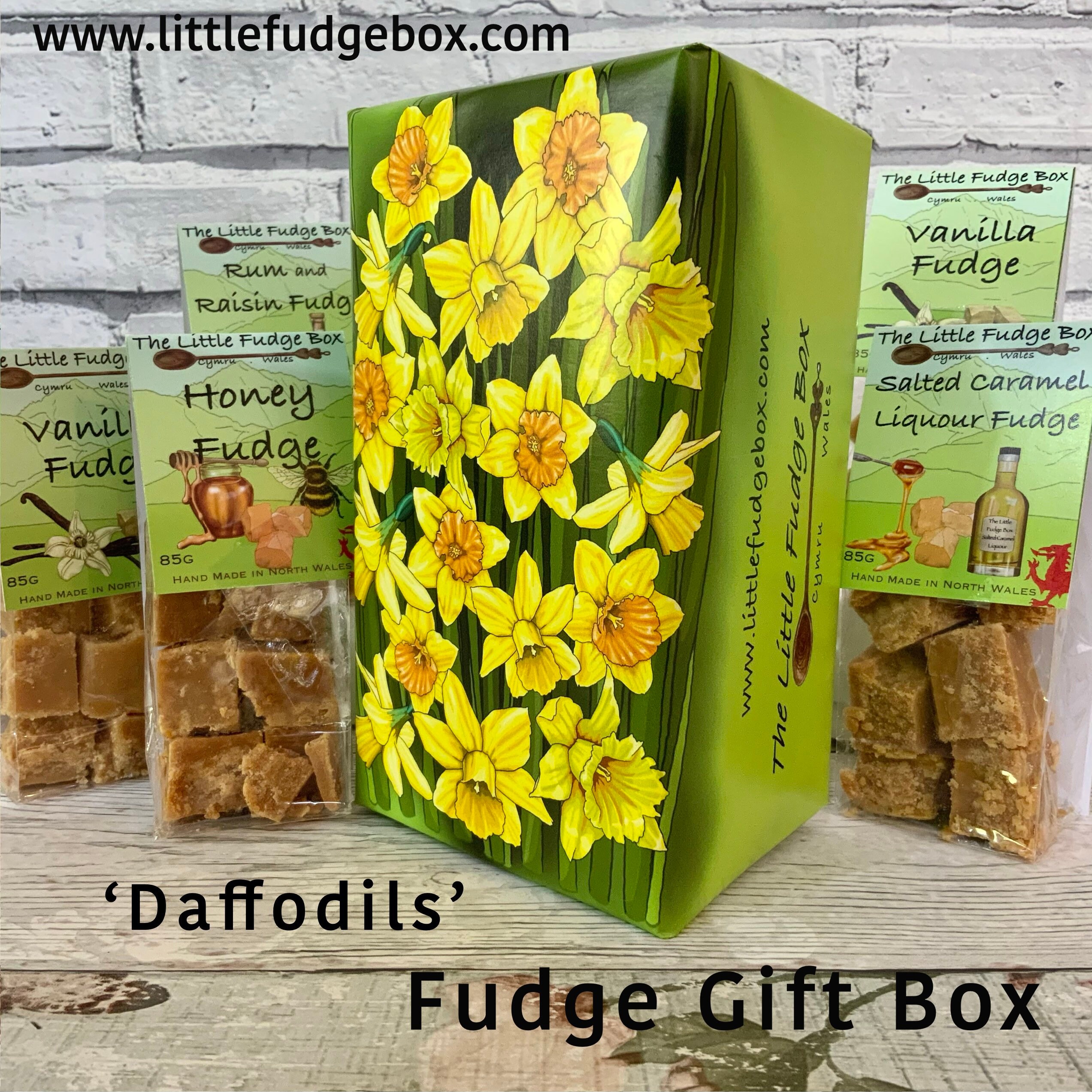 Fudge Gift Box Daffodils Personalised 5 Flavours Handmade - Etsy UK