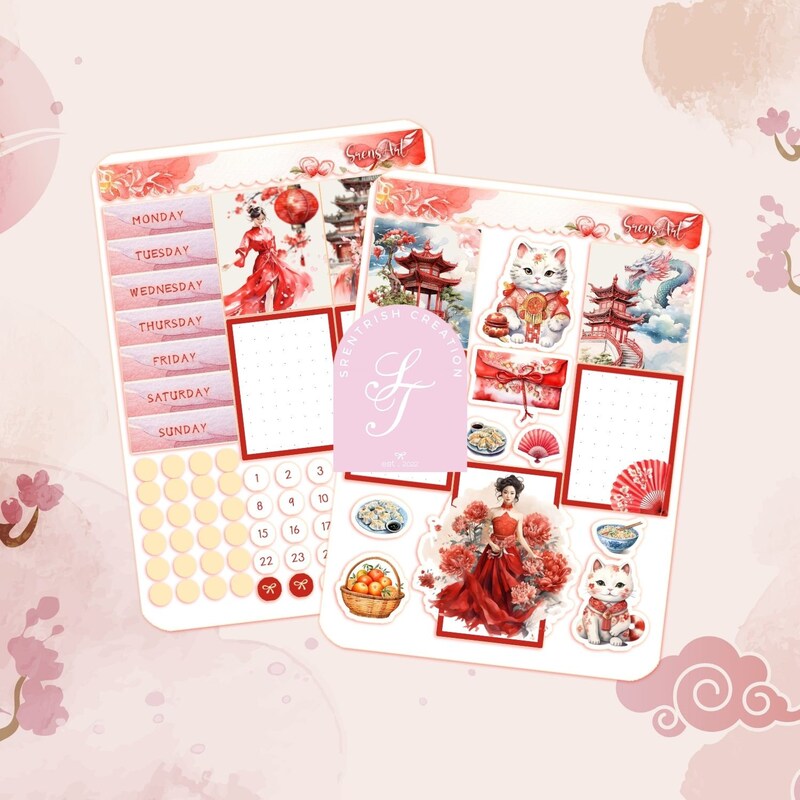 Chinese Stickers - Etsy