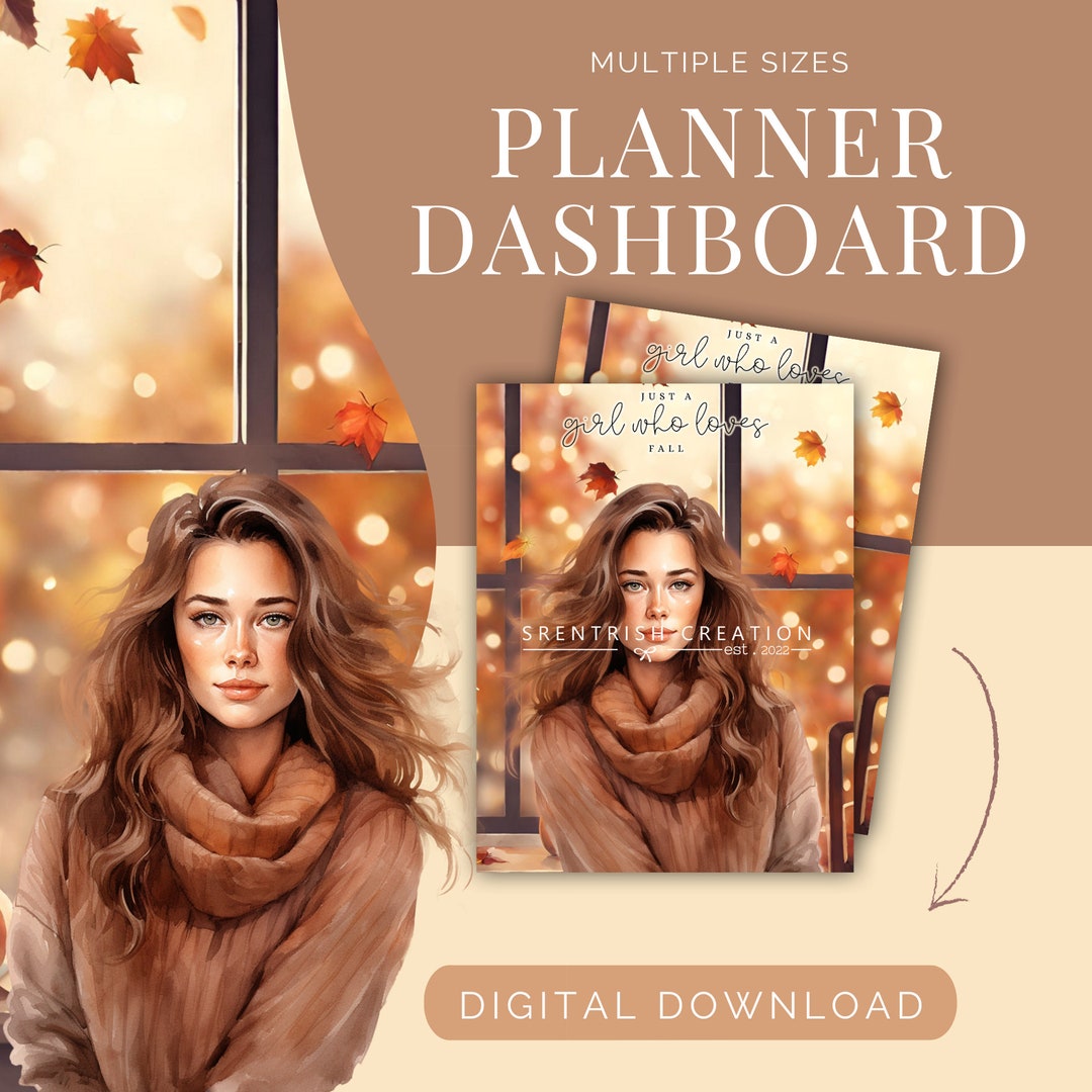 FALL AUTUMN ; Printable Planner Dashboard - Etsy
