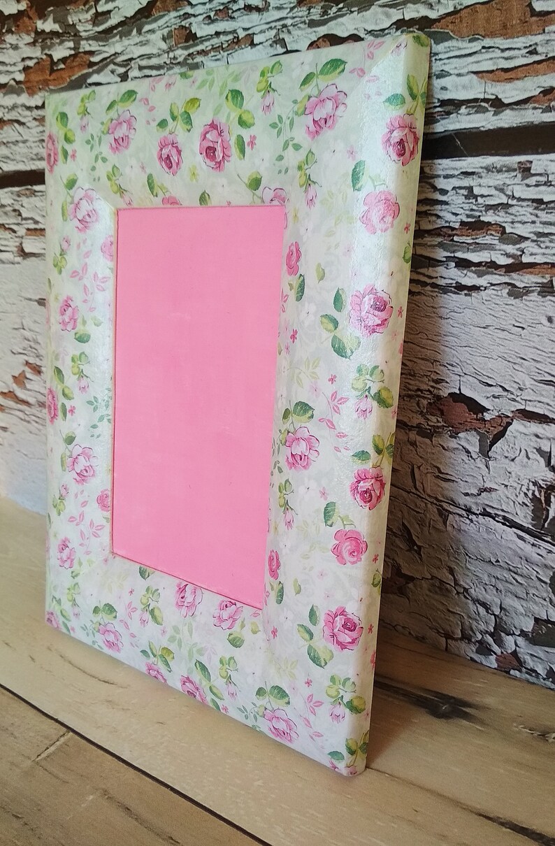 Wooden Photo Frame Decoupage Floral - Etsy