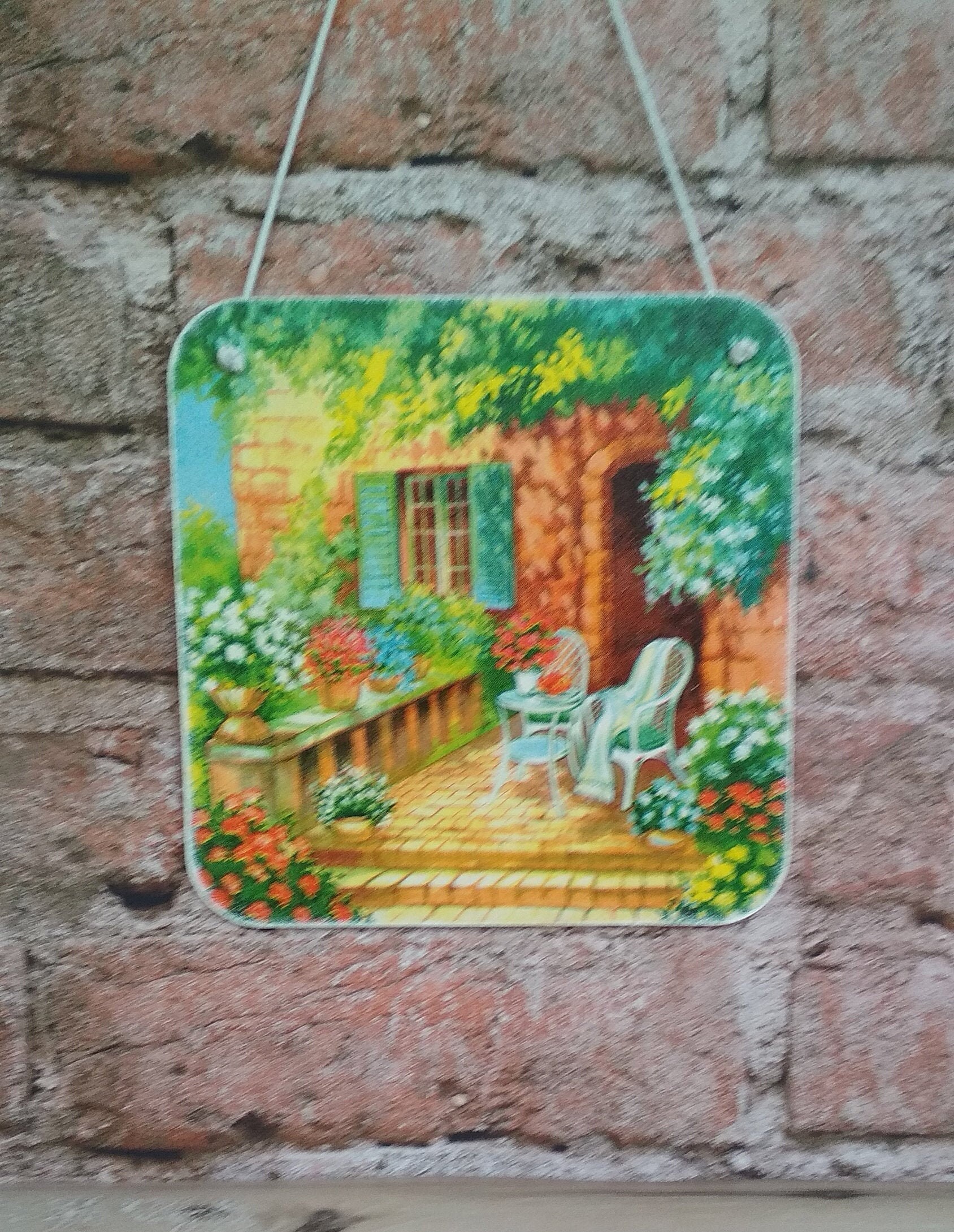 Wall Plaque Garden Picture Decoupage | Etsy