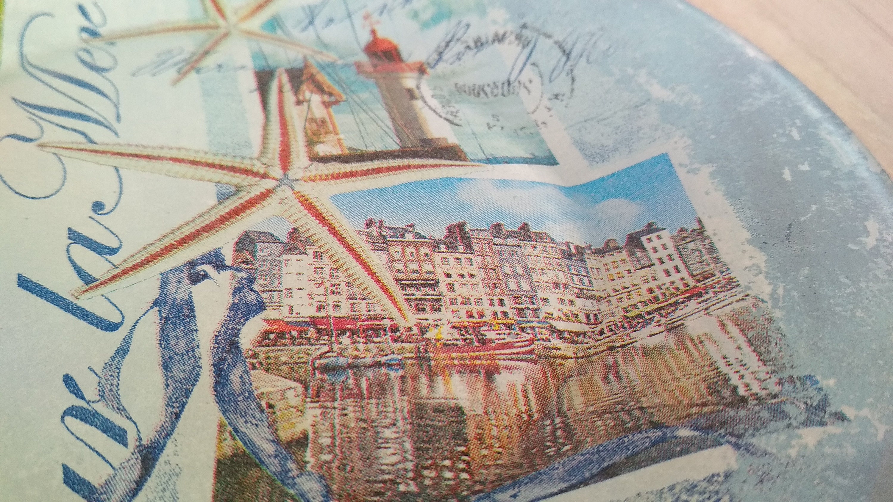 Decoupage Sea Glass Plate - Etsy