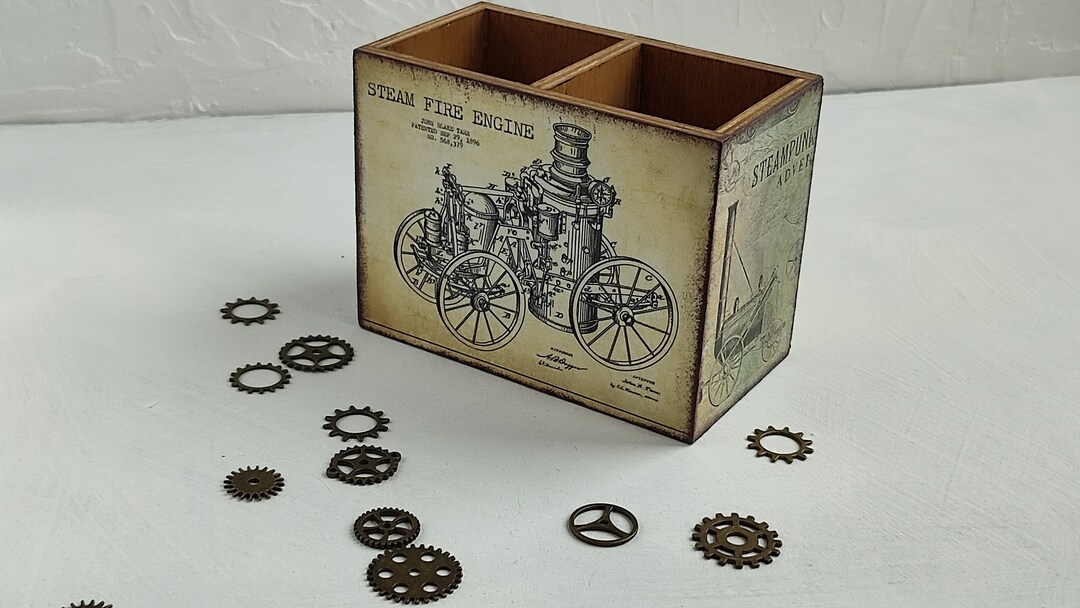 Steampunk Decoupage Wooden Вox - Etsy