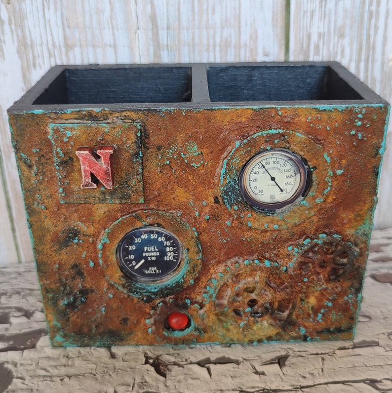 Handmade Wooden Industrial Rust Box - Etsy
