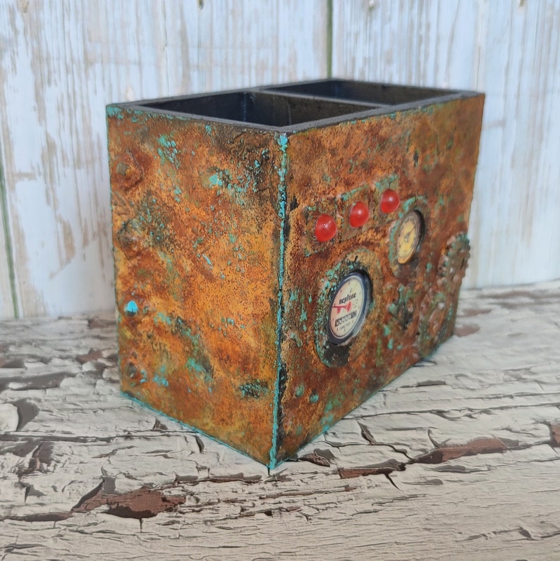 Handmade Wooden Industrial Rust Box - Etsy