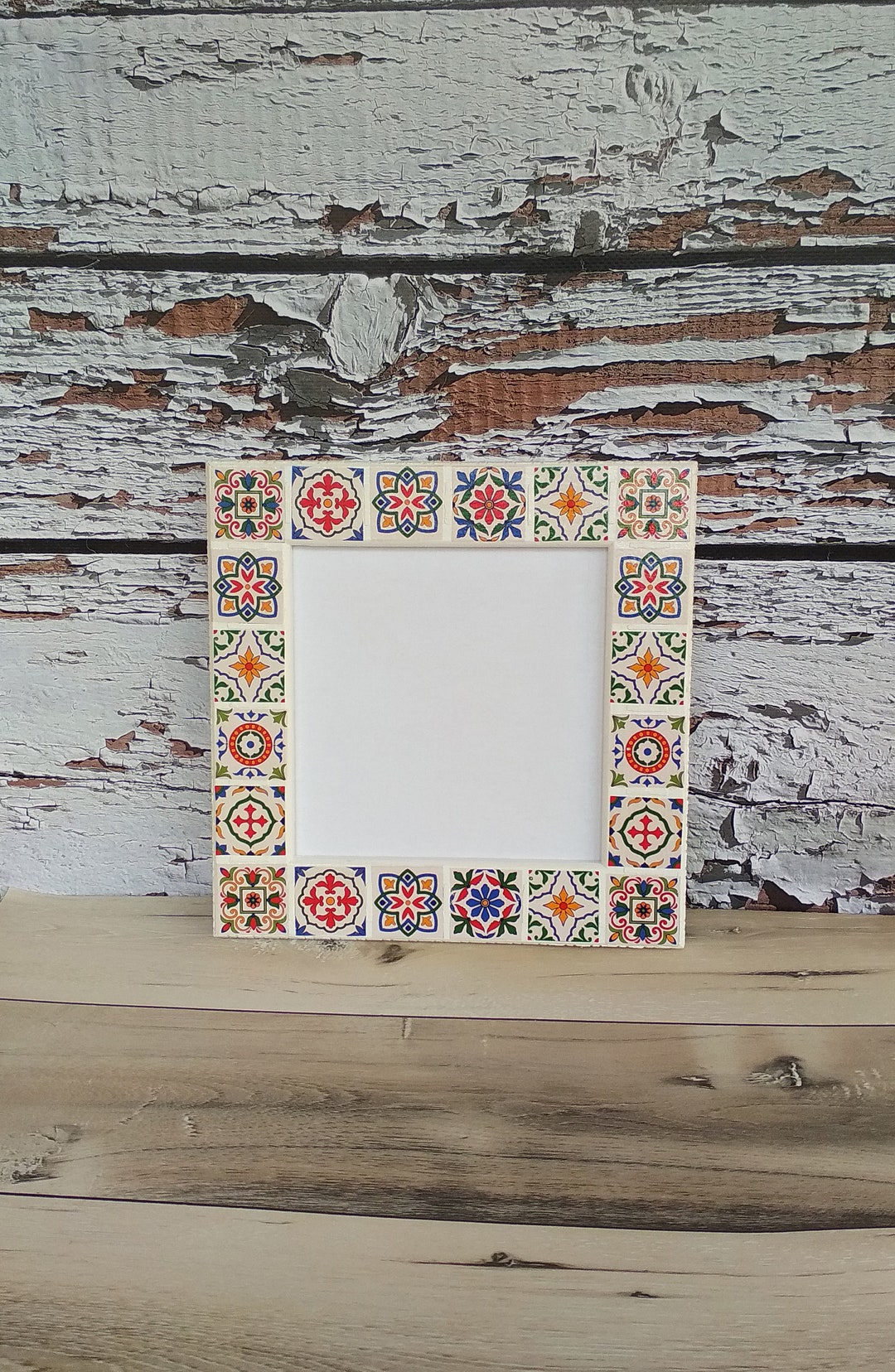 Ethnic Photo Frame Wooden Decoupage - Etsy