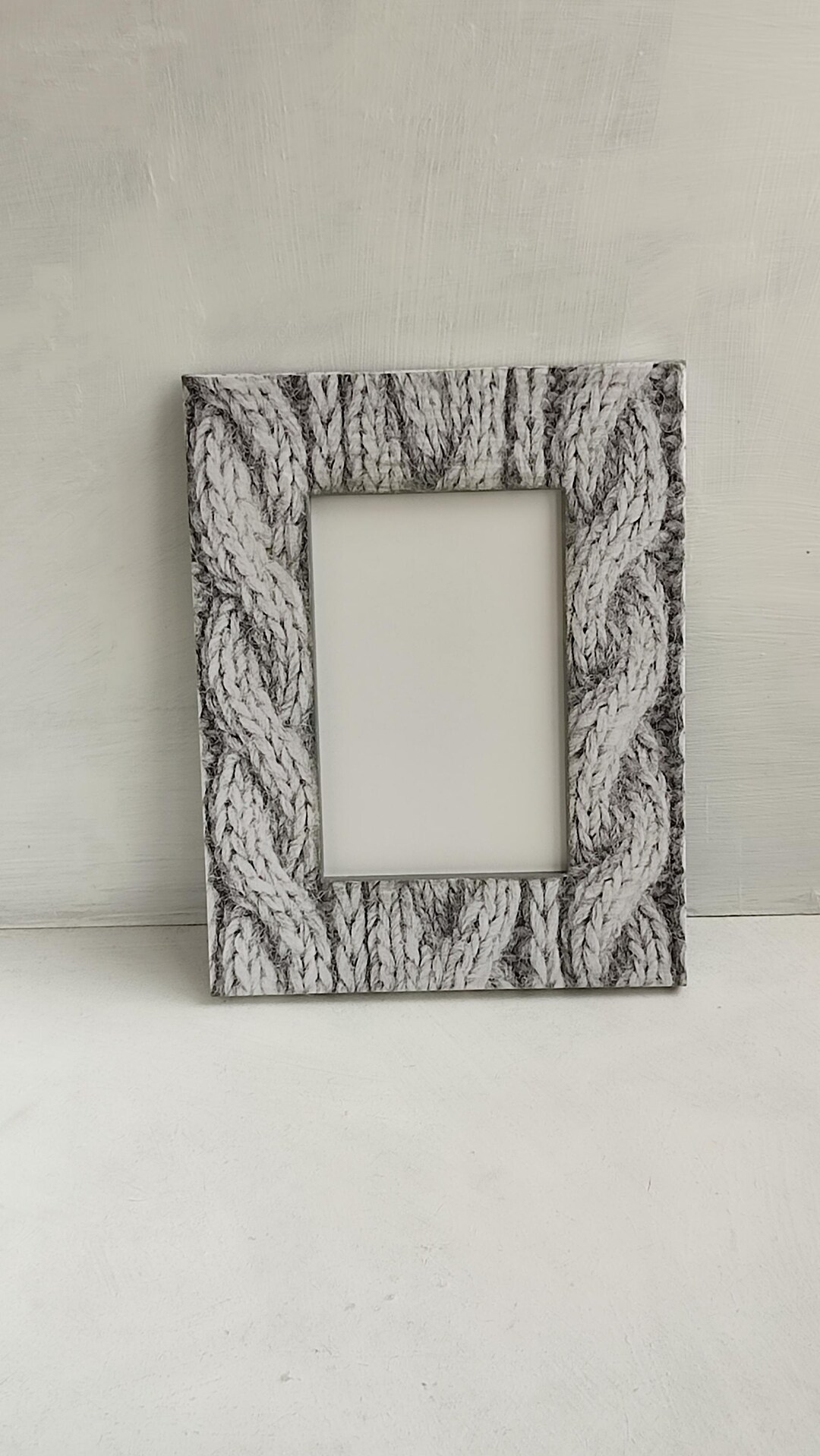 Expressive Decoupage Knitted Hattern Photo Frame - Etsy